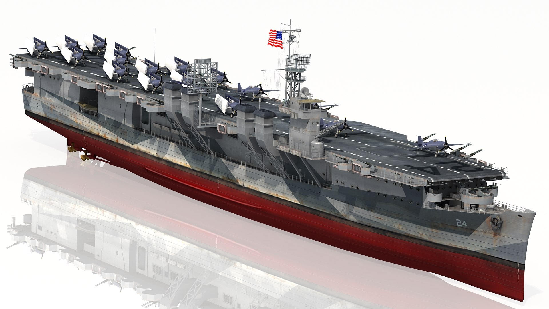 USS Belleau Wood CVL-24 Independence-class 3D model - TurboSquid 2080855