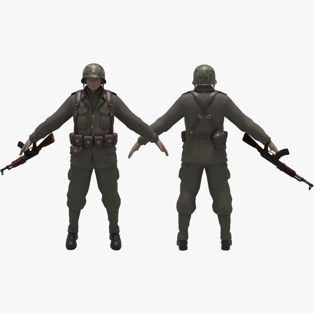 North Korea Soldier Model - TurboSquid 2228393