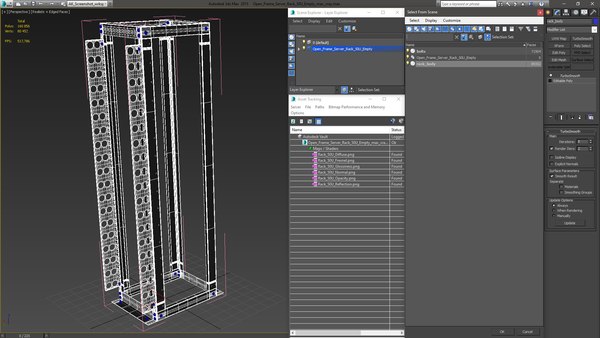 Open Frame Server Rack 50U Empty 3D model - TurboSquid 1848980