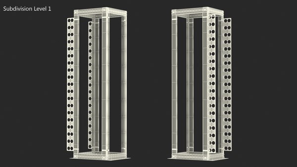 Open Frame Server Rack 50U Empty 3D model - TurboSquid 1848980