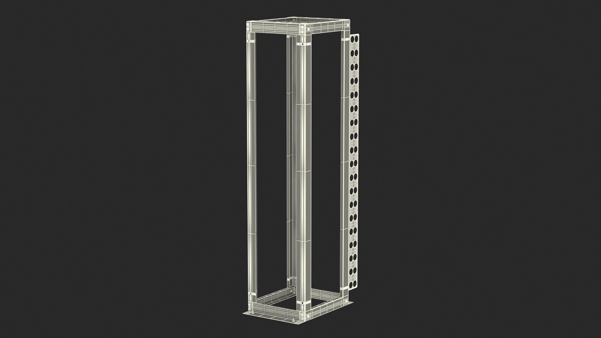 Open Frame Server Rack 50U Empty 3D Model - TurboSquid 1848980