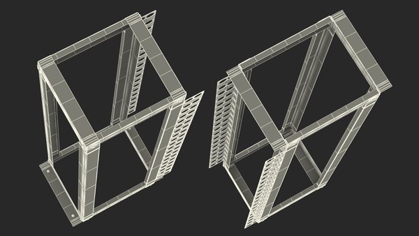 Open Frame Server Rack 50U Empty 3D model - TurboSquid 1848980