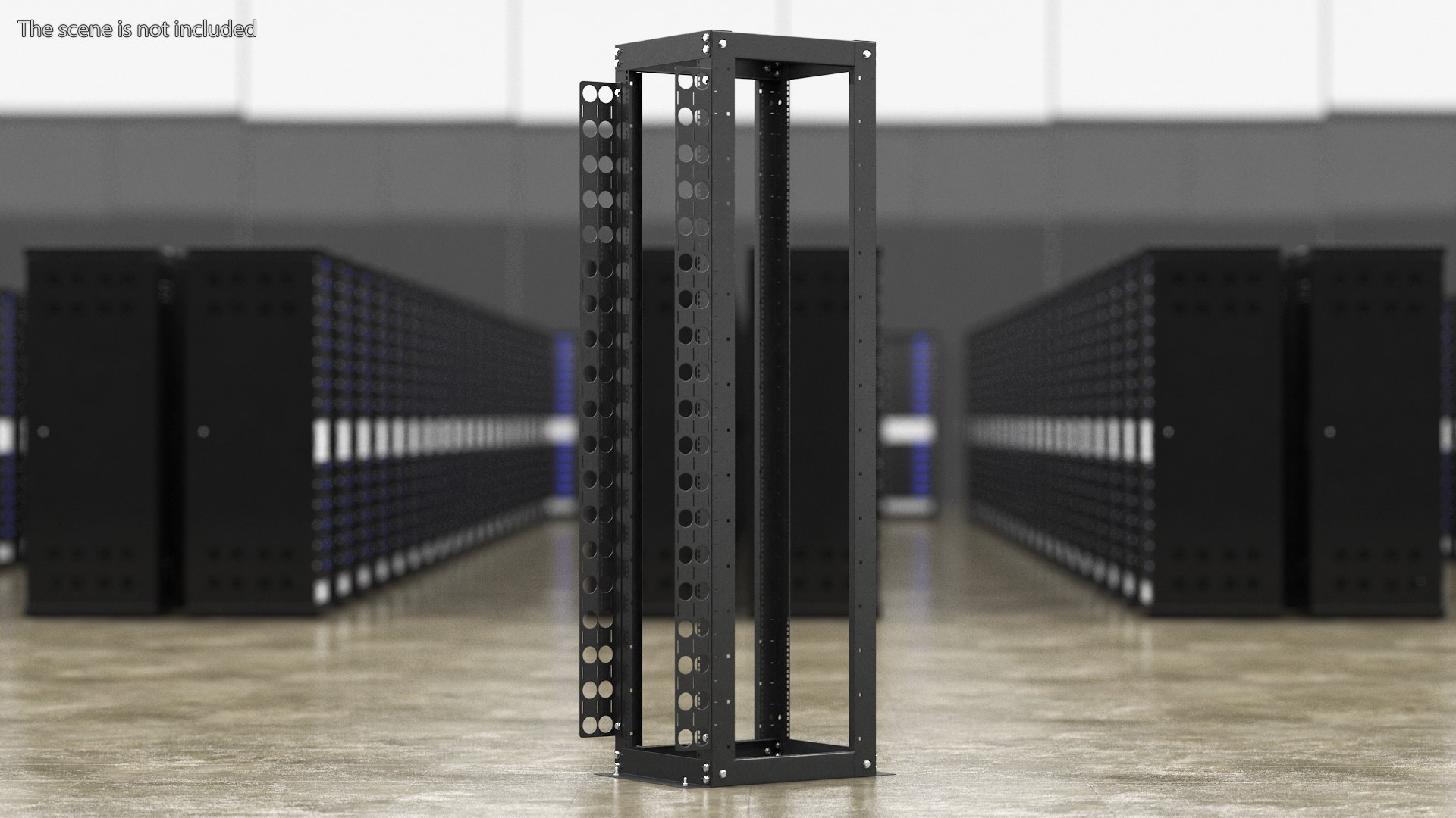 Open Frame Server Rack 50U Empty 3D model - TurboSquid 1848980