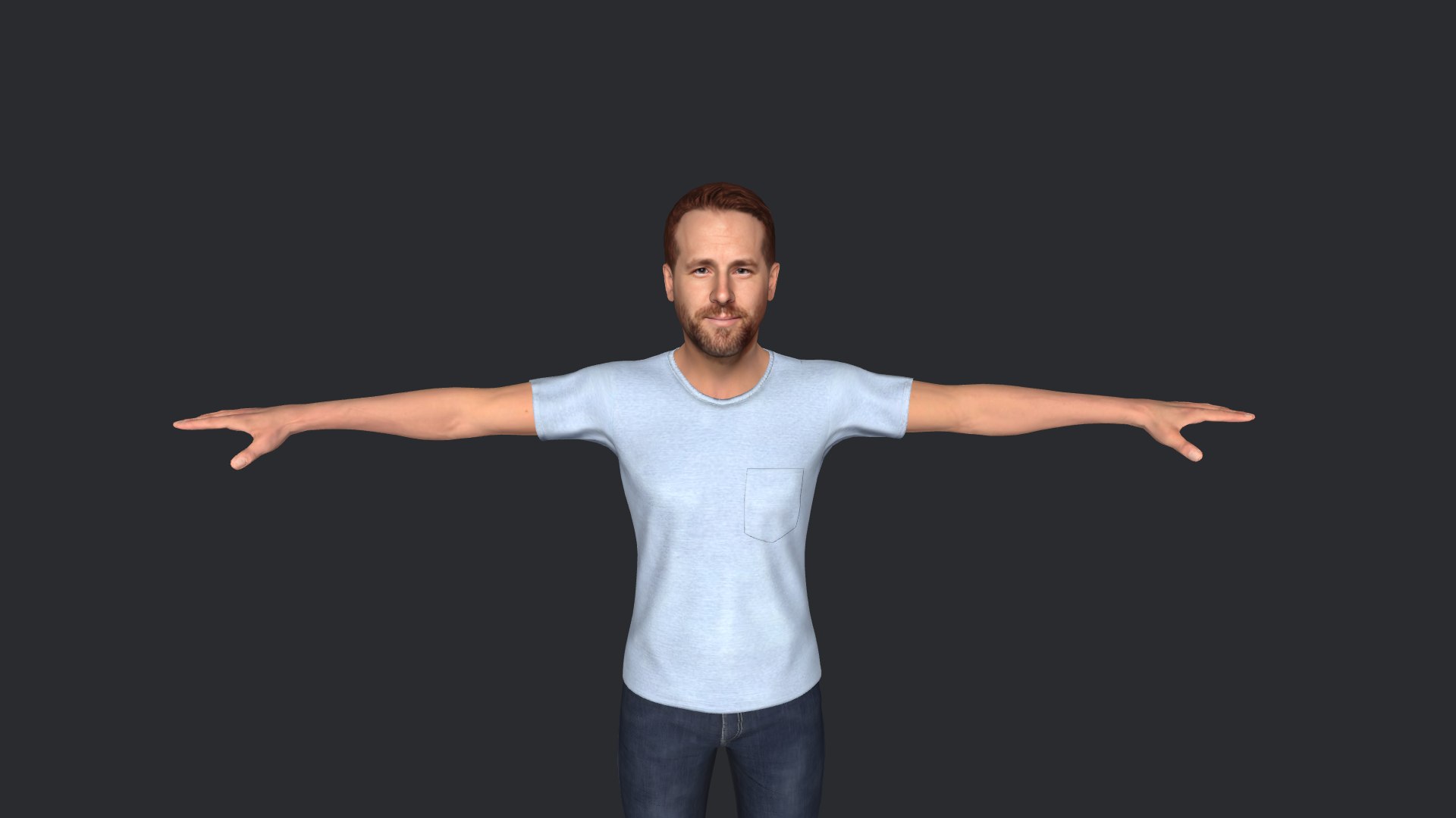 RYAN REYNOLDS Hyper Realistic Full Body Fully Rigged Character 3D Model ...