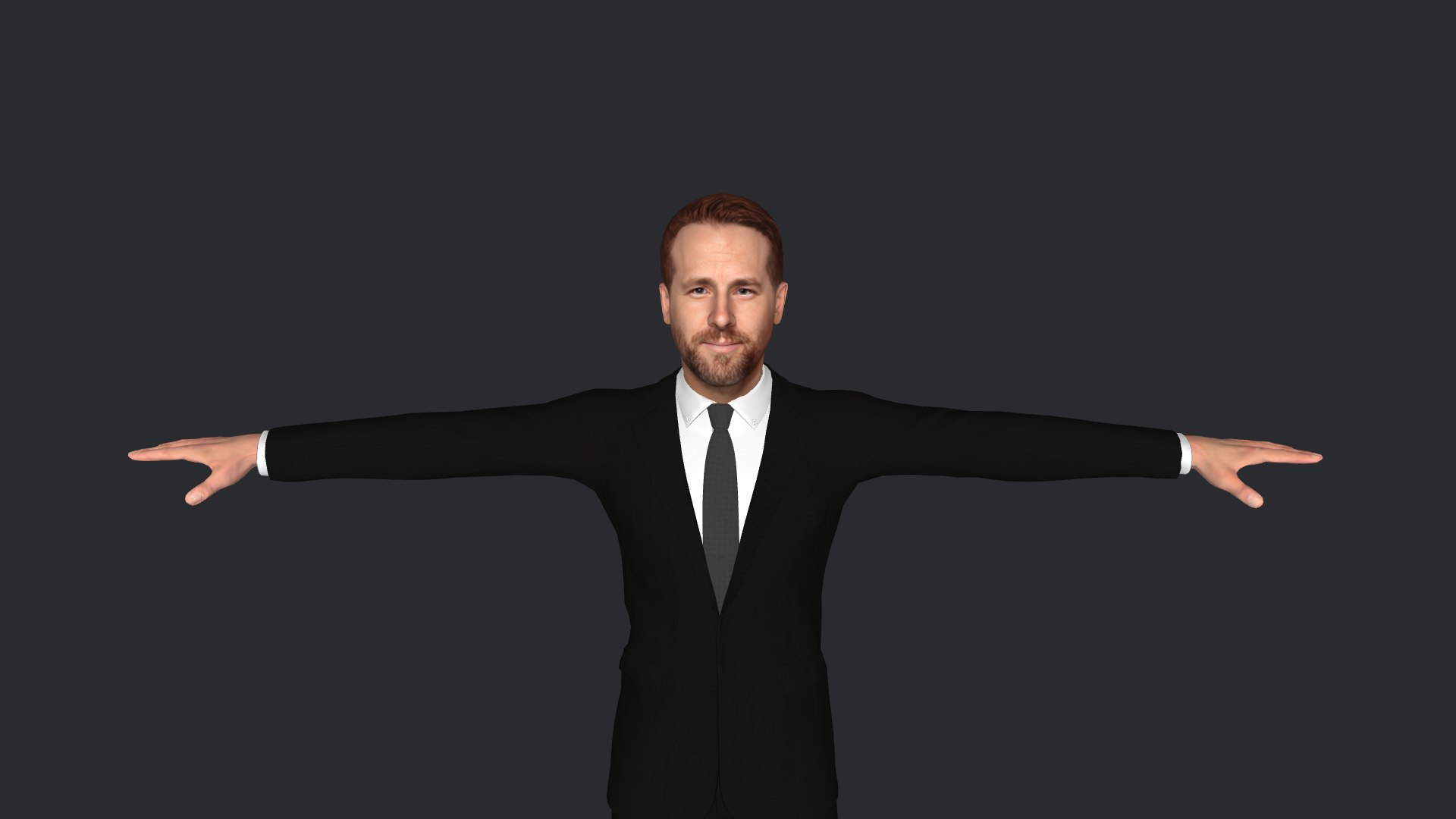 RYAN REYNOLDS Hyper Realistic Full Body Fully Rigged Character 3D Model ...