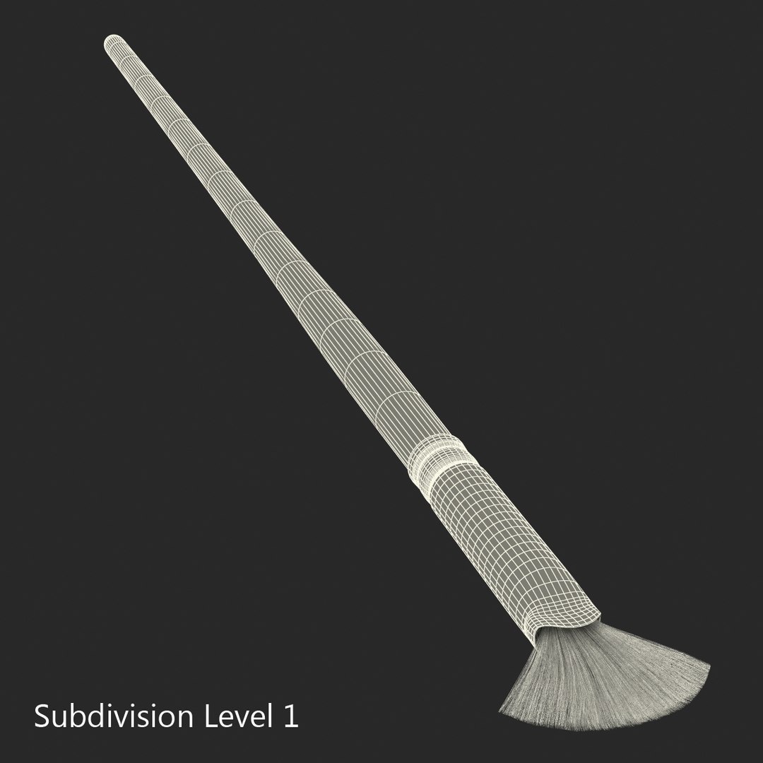 3d model paint brush fan