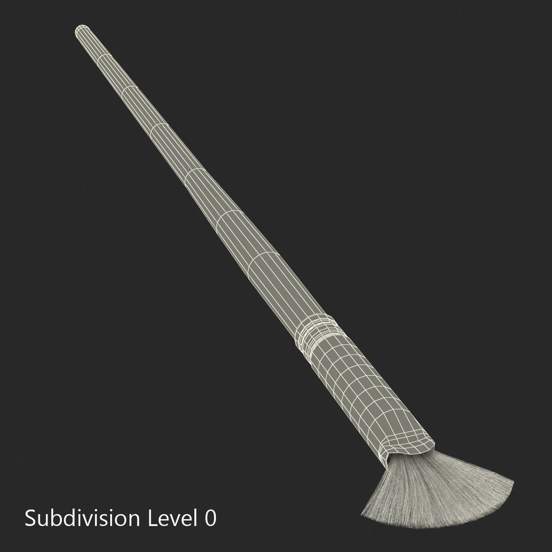 3d model paint brush fan