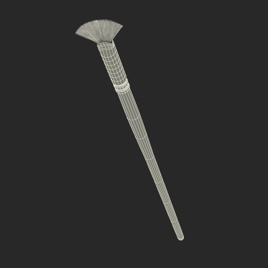 3d model paint brush fan