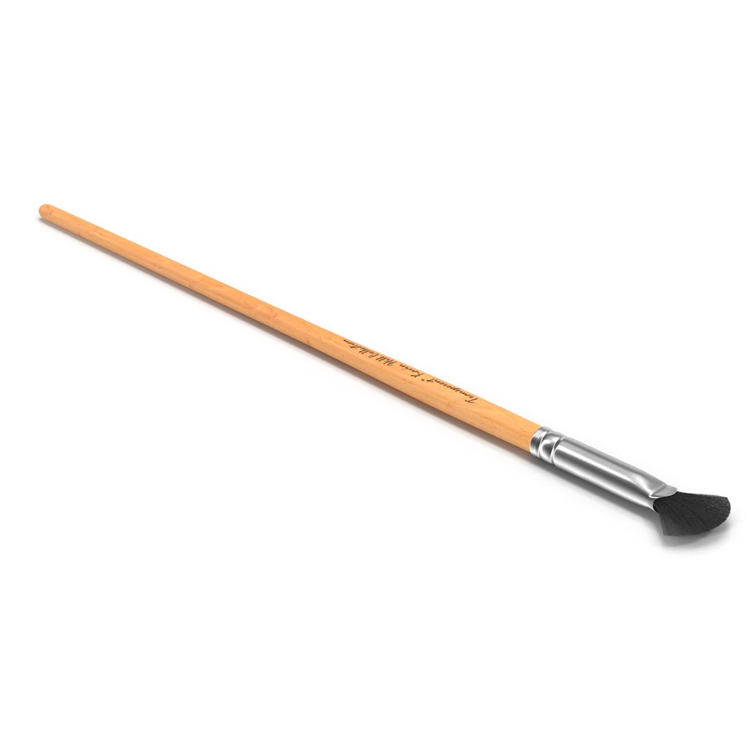 3d model paint brush fan