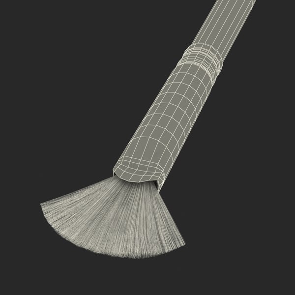 3d model paint brush fan