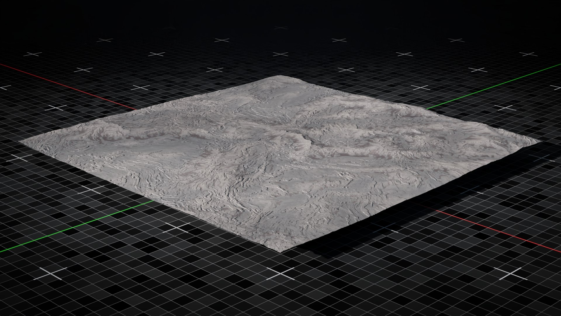 3D Volcano Terrain Flat Version 10 Model - TurboSquid 2192166
