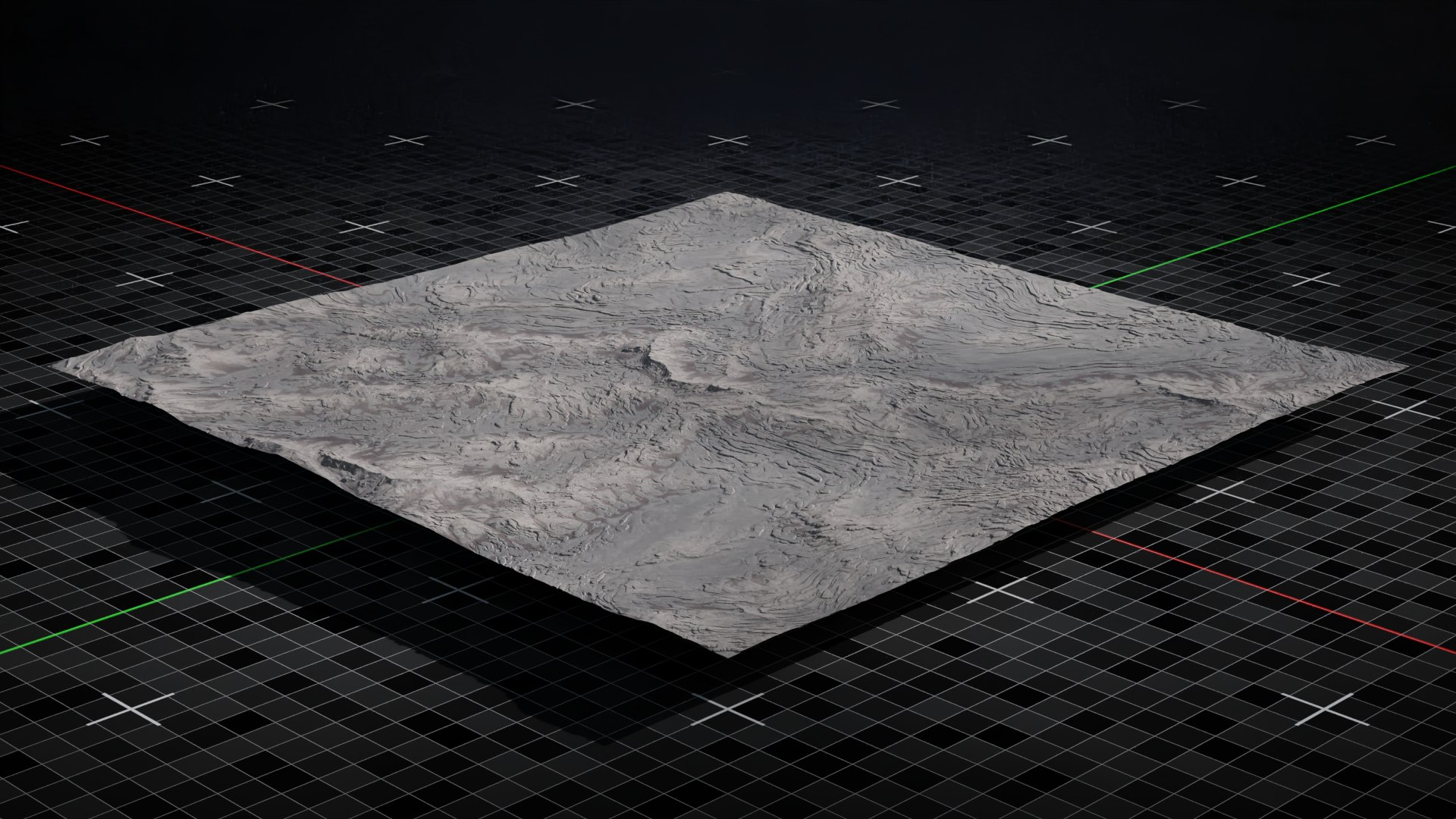 3D Volcano Terrain Flat Version 10 Model - TurboSquid 2192166
