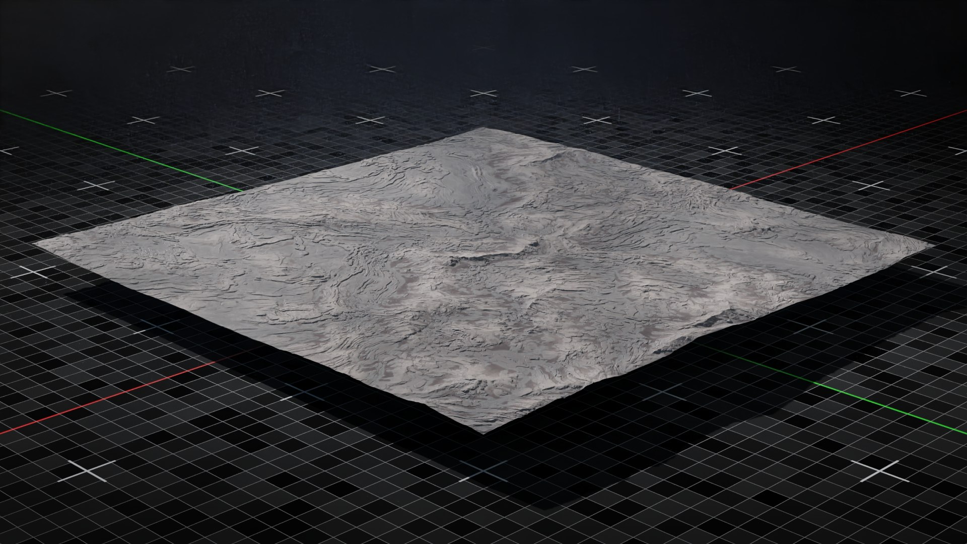 3D Volcano Terrain Flat Version 10 Model - TurboSquid 2192166