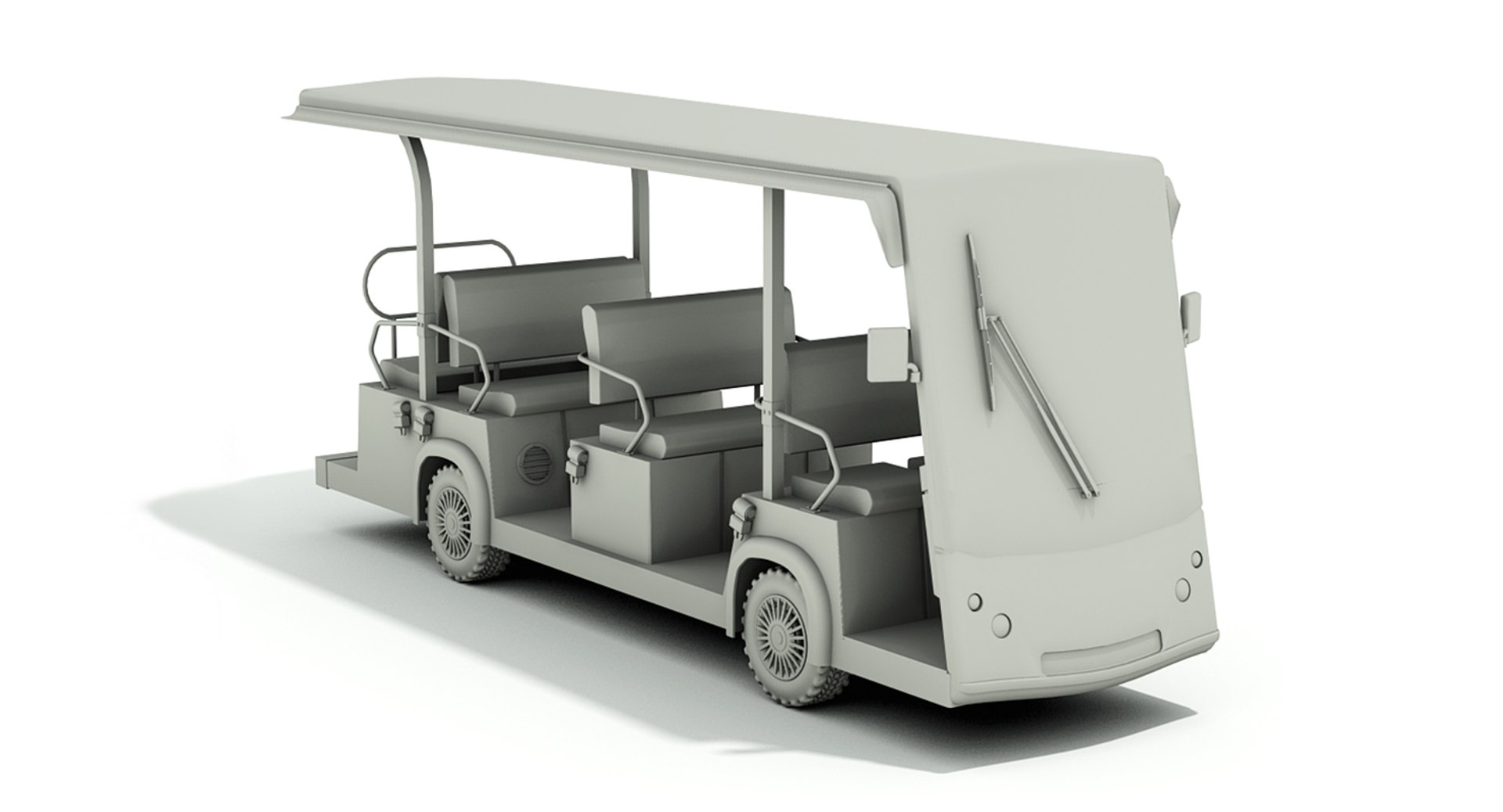 3d obj electric bus