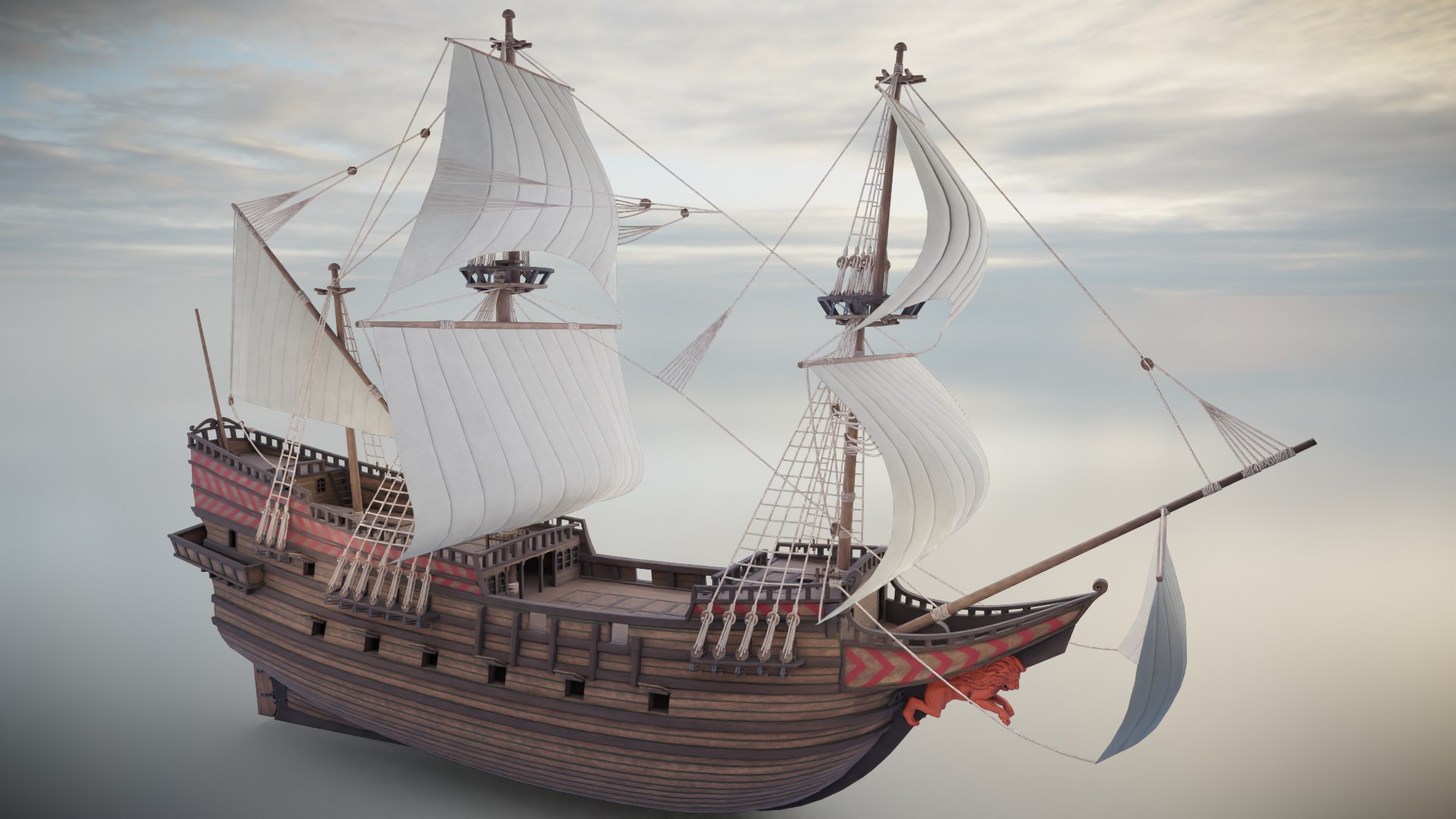 3D Model PBR Medieval Ship Collection - TurboSquid 2187301