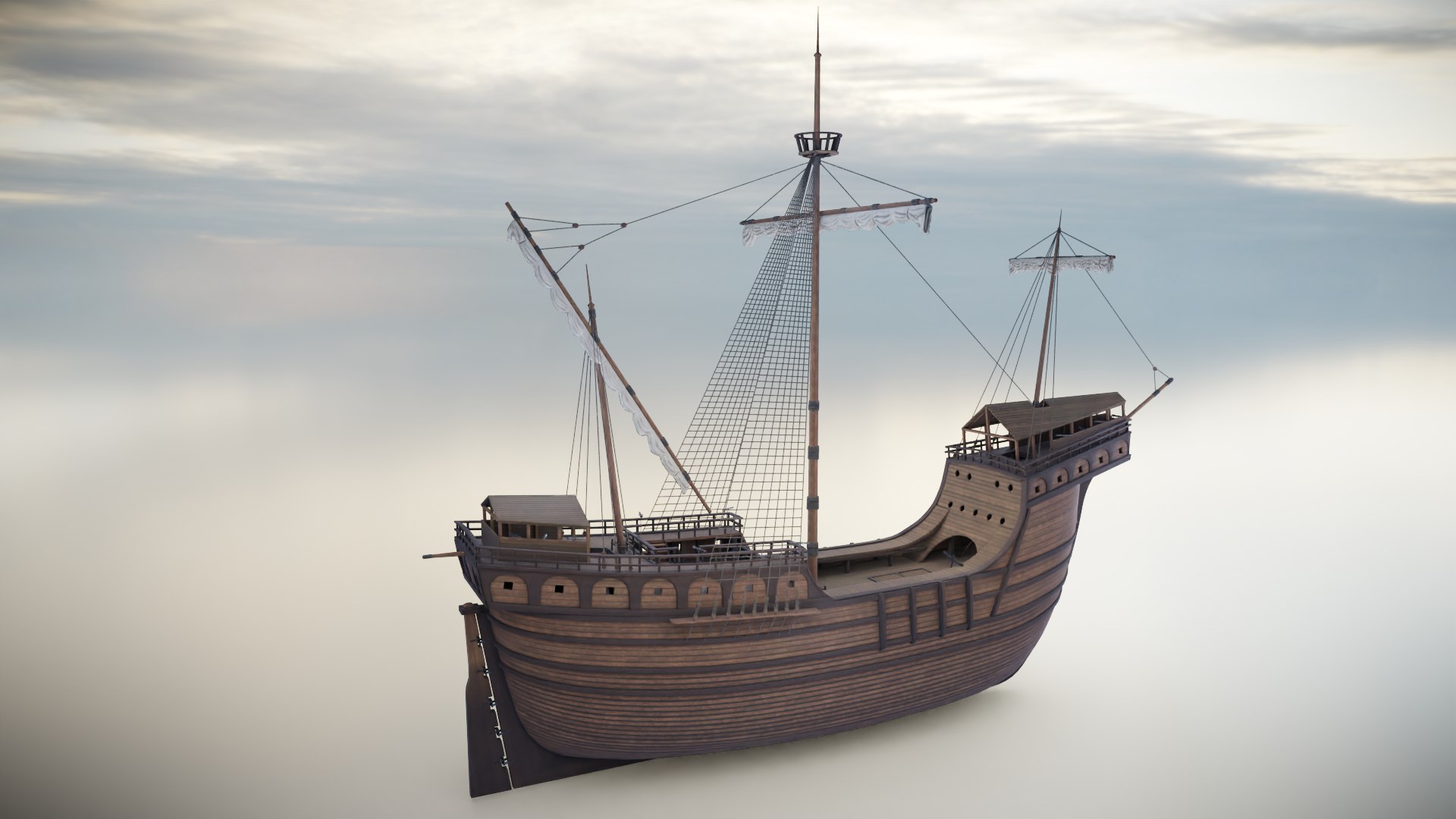 3D Model PBR Medieval Ship Collection - TurboSquid 2187301