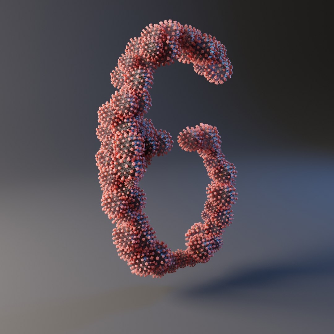 Number 6 Covid 19 3D Model - TurboSquid 1549003