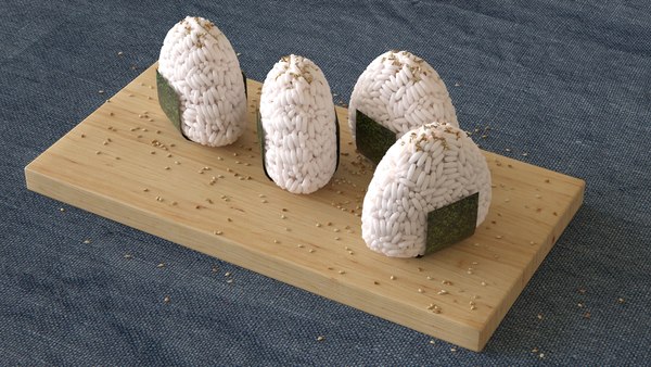 Japanese rice ball 3D model - TurboSquid 1856117