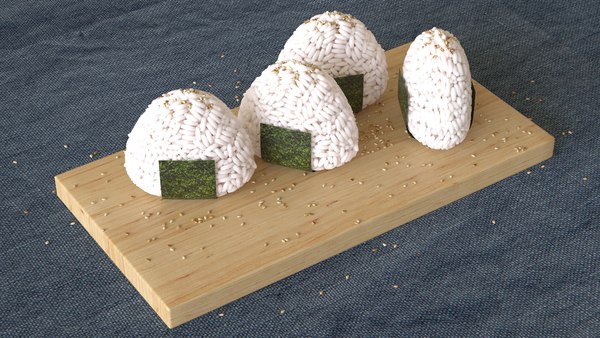Japanese rice ball 3D model - TurboSquid 1856117