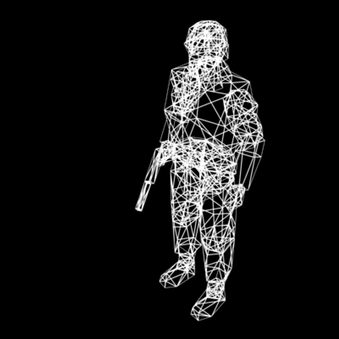 3d military soldier character model