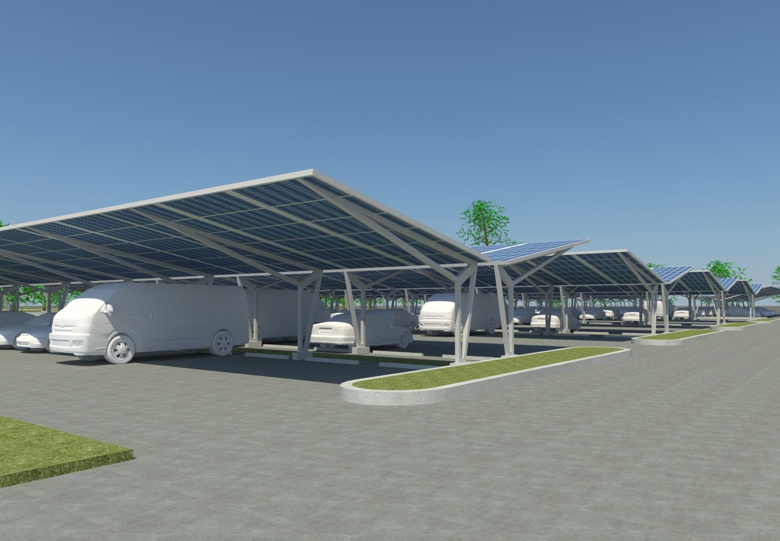 3D Solar Car Park - TurboSquid 1887077