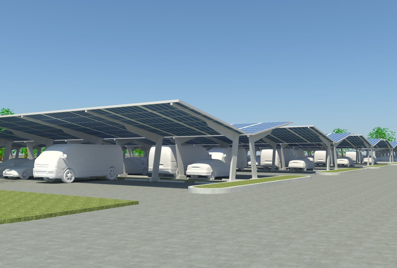 3D Solar Car Park - TurboSquid 1887077