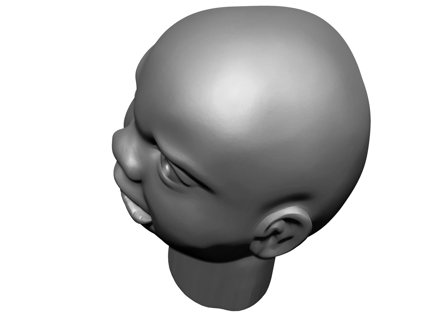 Crying Baby Head Doll Toy 3D Model - TurboSquid 1966347