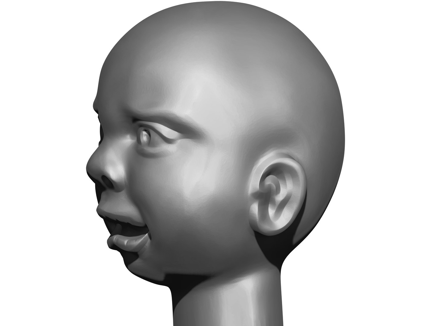 Crying Baby Head Doll Toy 3D Model - TurboSquid 1966347