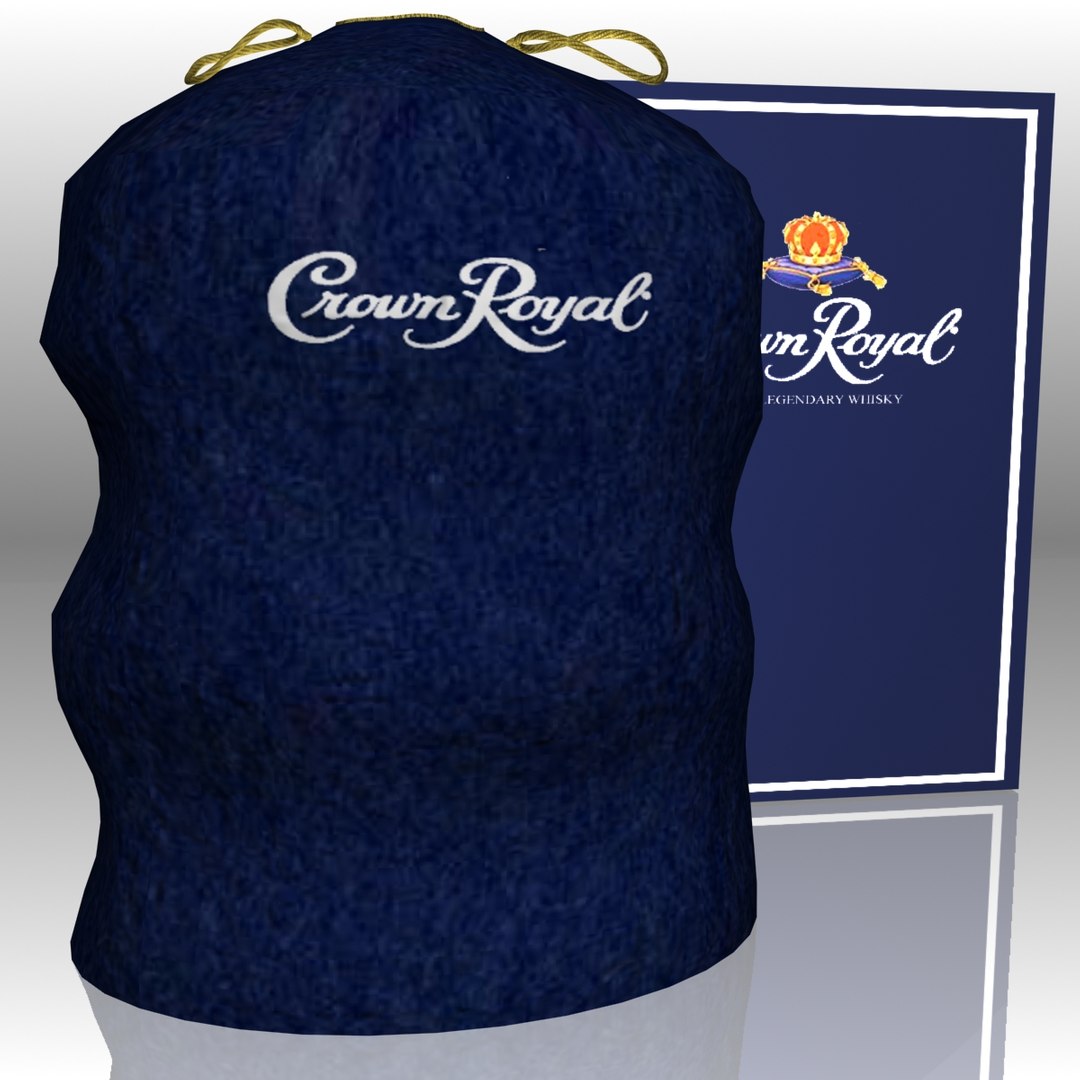 Crown Royal Whisky Set 3d Model