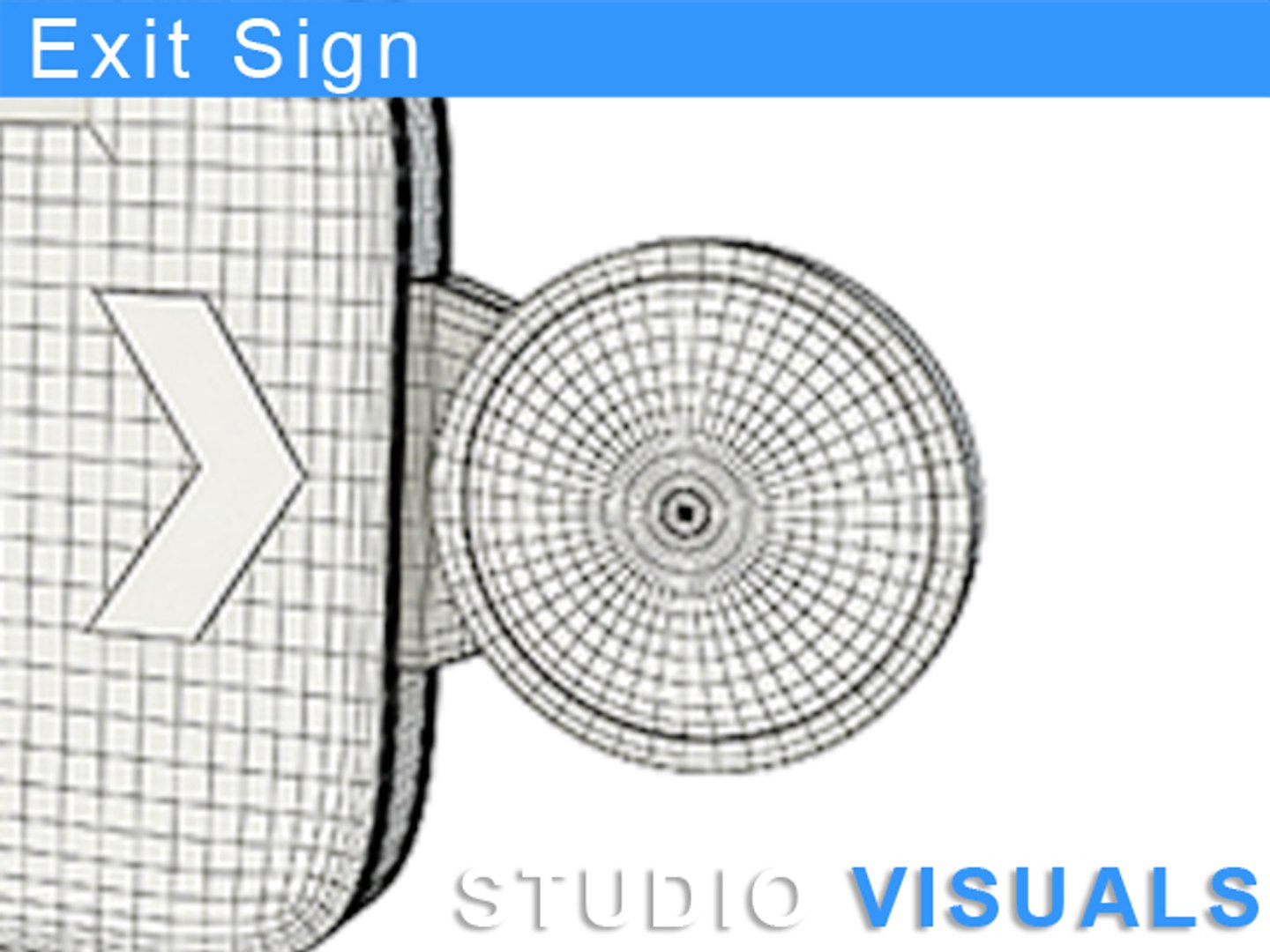 3d exit sign model