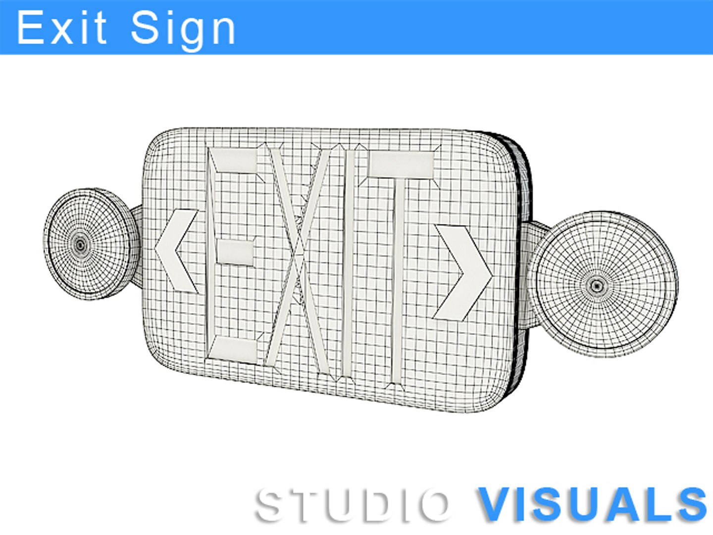3d exit sign model