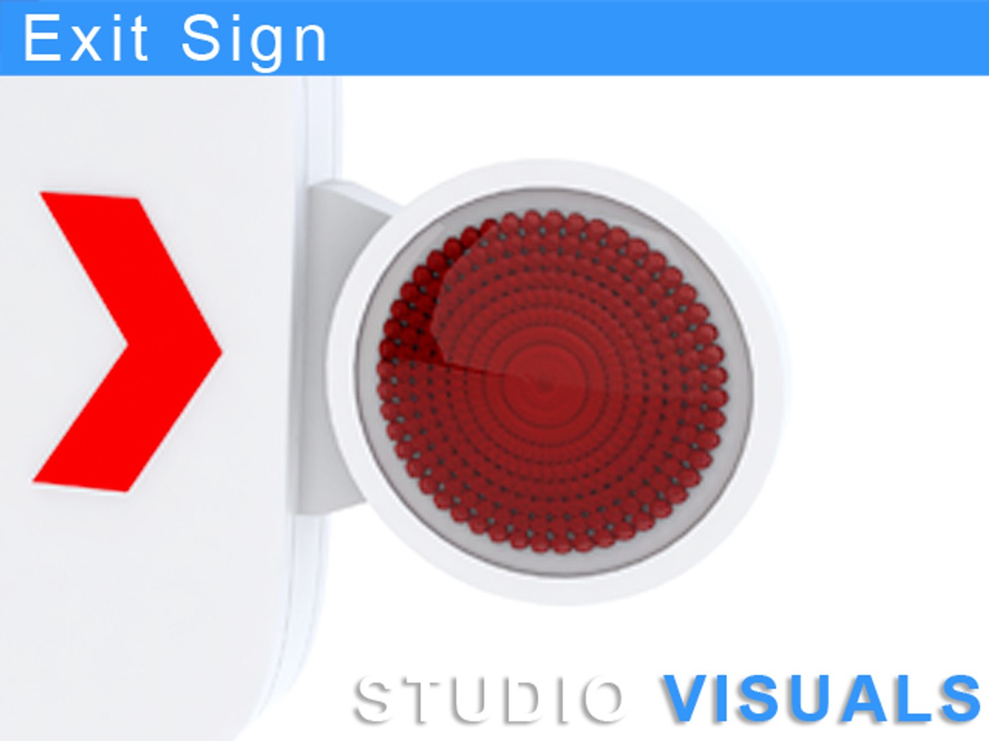 3d exit sign model