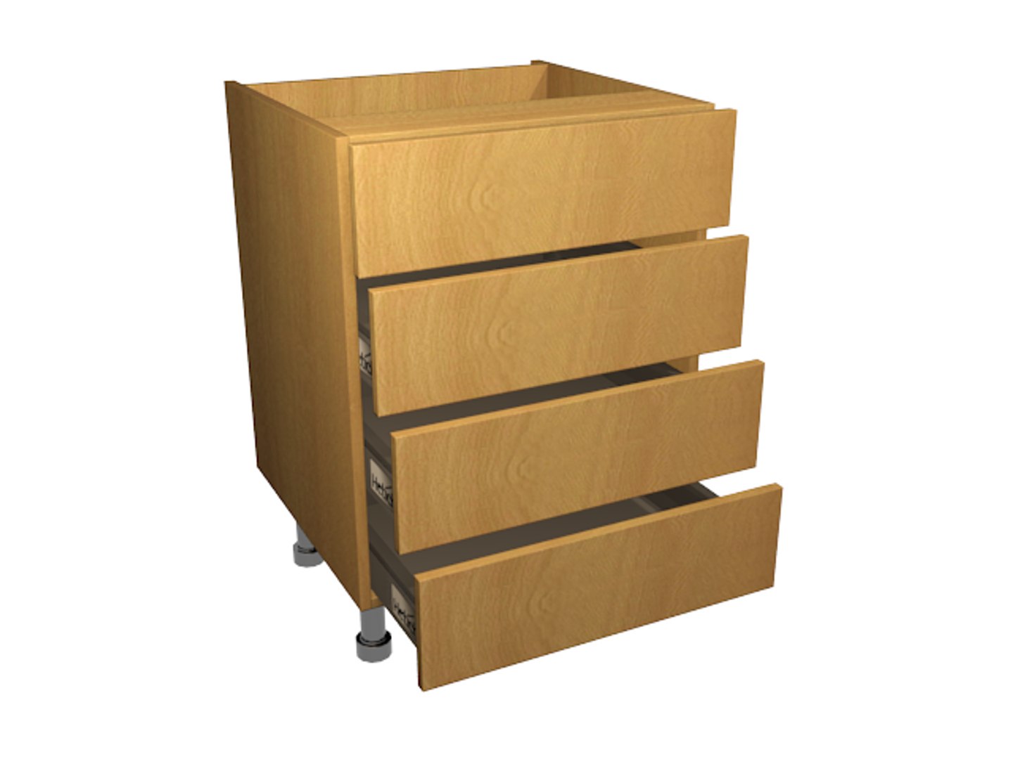 Drawer Pack 4 Base 3d Model