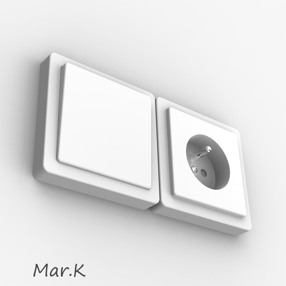 3d Power Socket Model