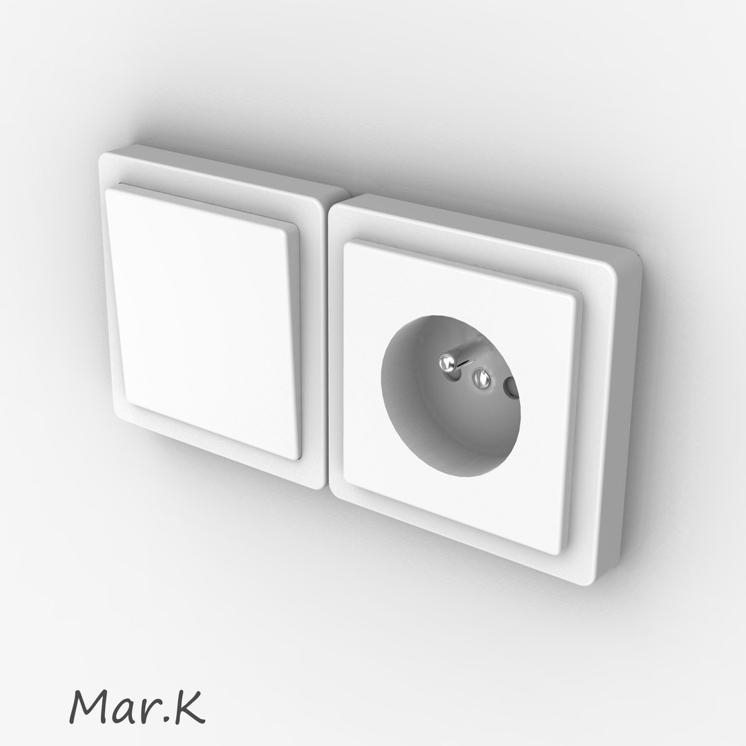 3d Power Socket Model