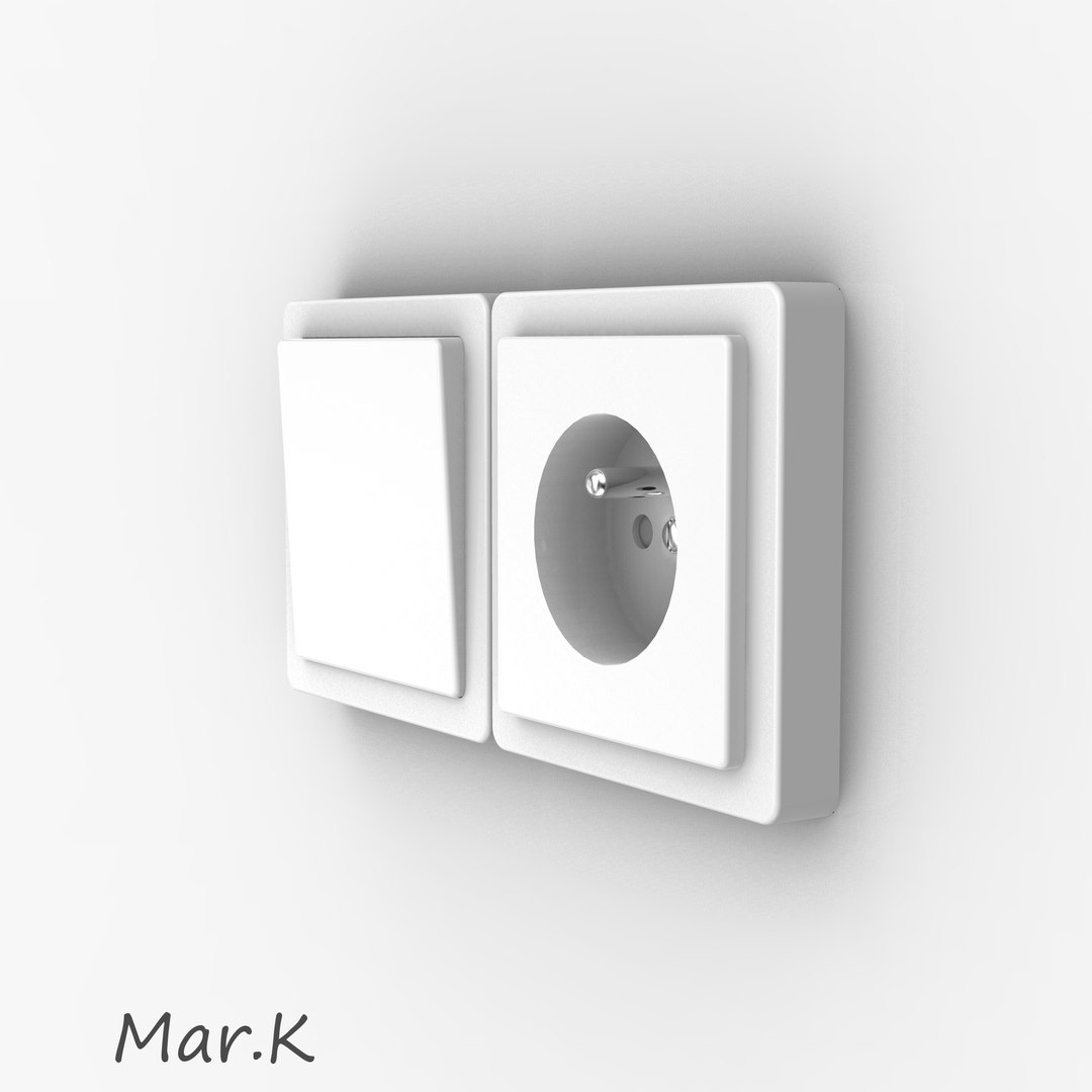 3d Power Socket Model