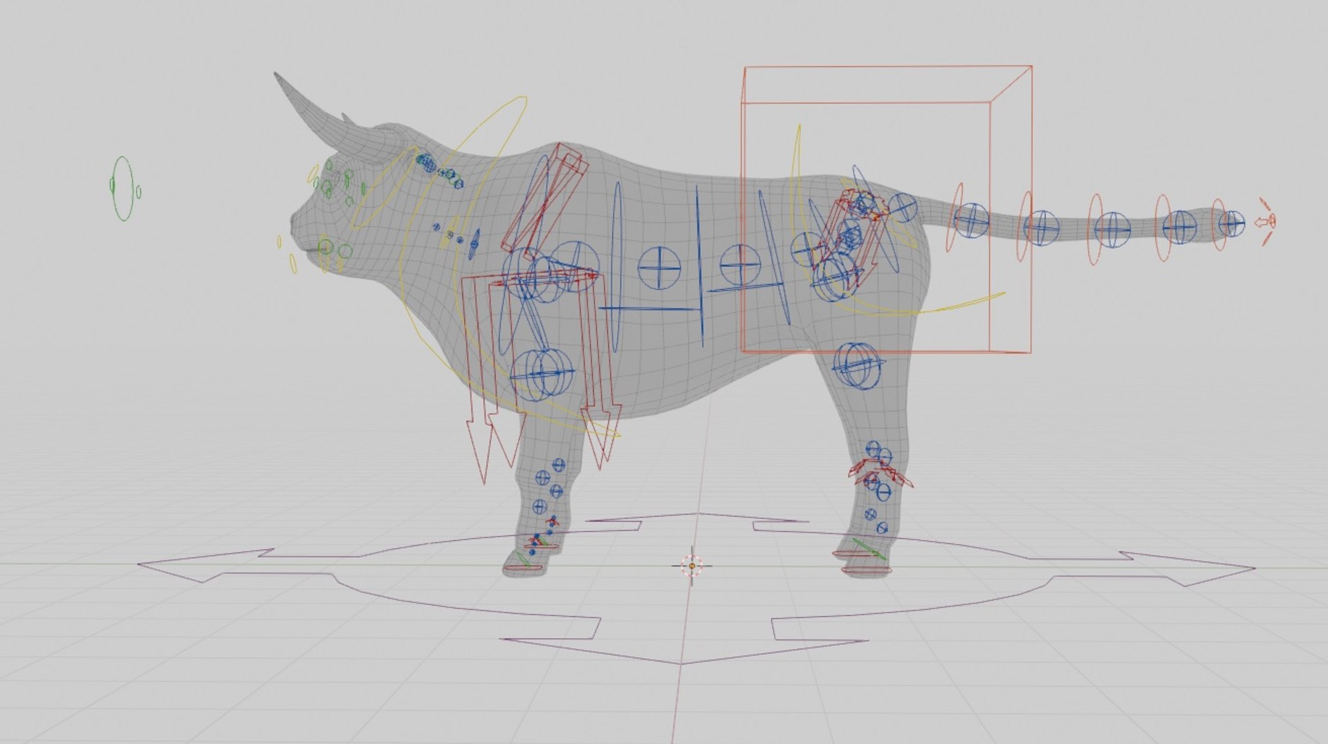 3D Model Bull Cartoonist Animal Rigging - TurboSquid 1611536