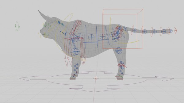 3D model bull cartoonist animal rigging - TurboSquid 1611536