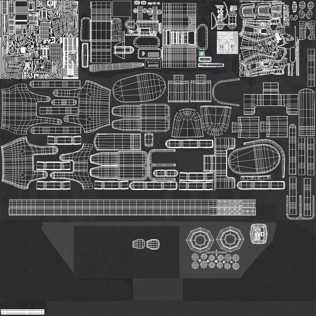 NYPD Duty Belt With Equipment 3D Model - TurboSquid 2425318