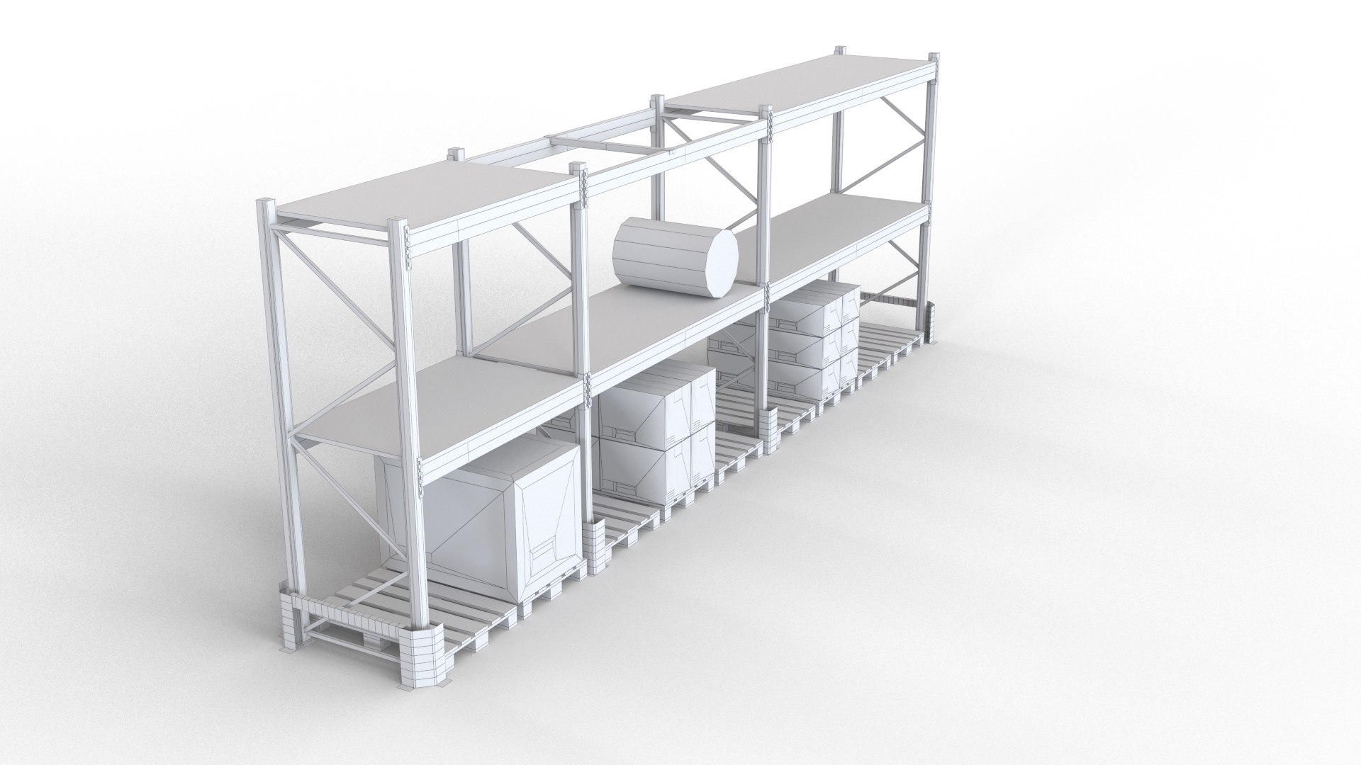 Storage Shelf Industry Low Poly Model - TurboSquid 1997817