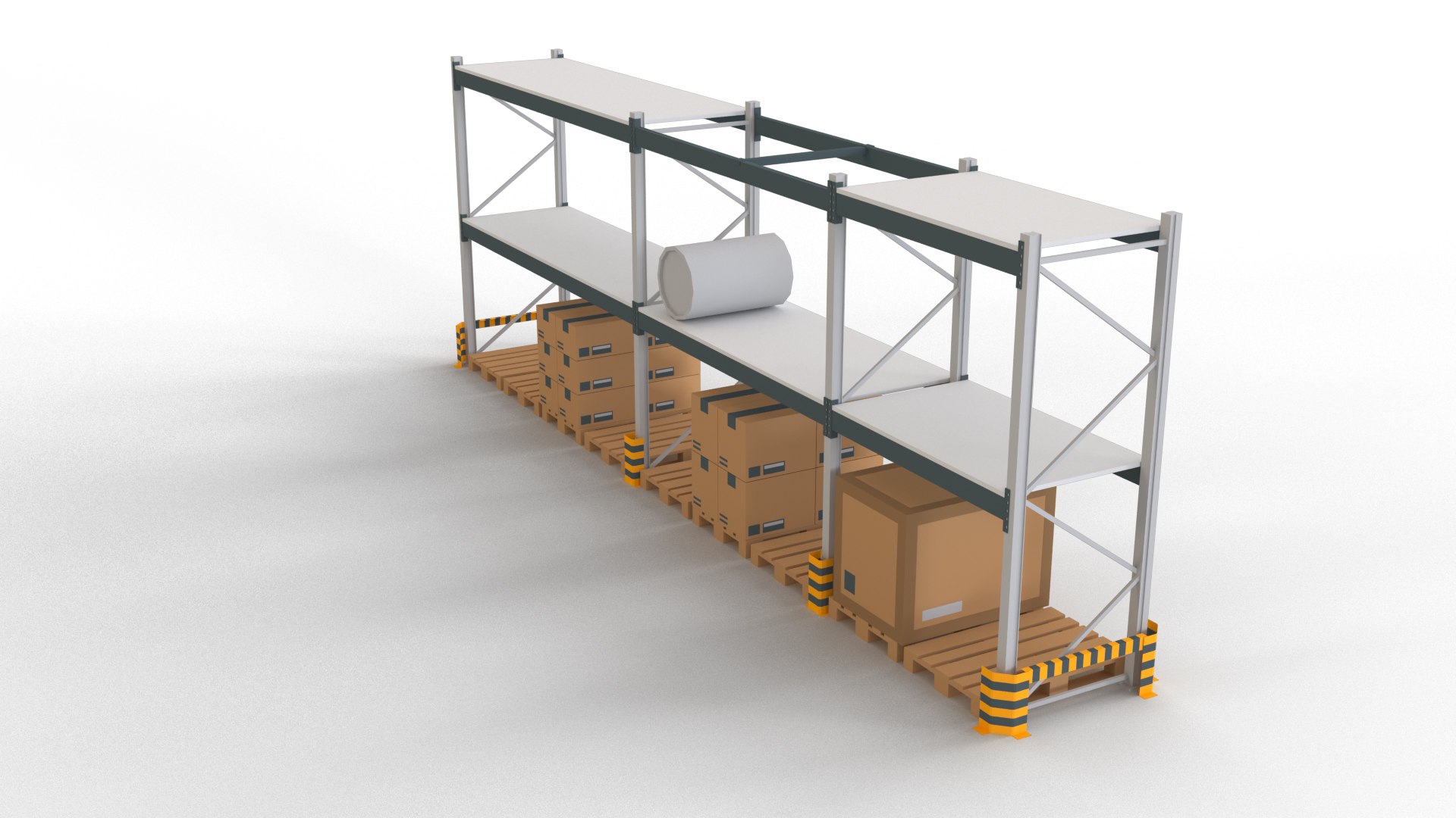 Storage Shelf Industry Low Poly Model - TurboSquid 1997817