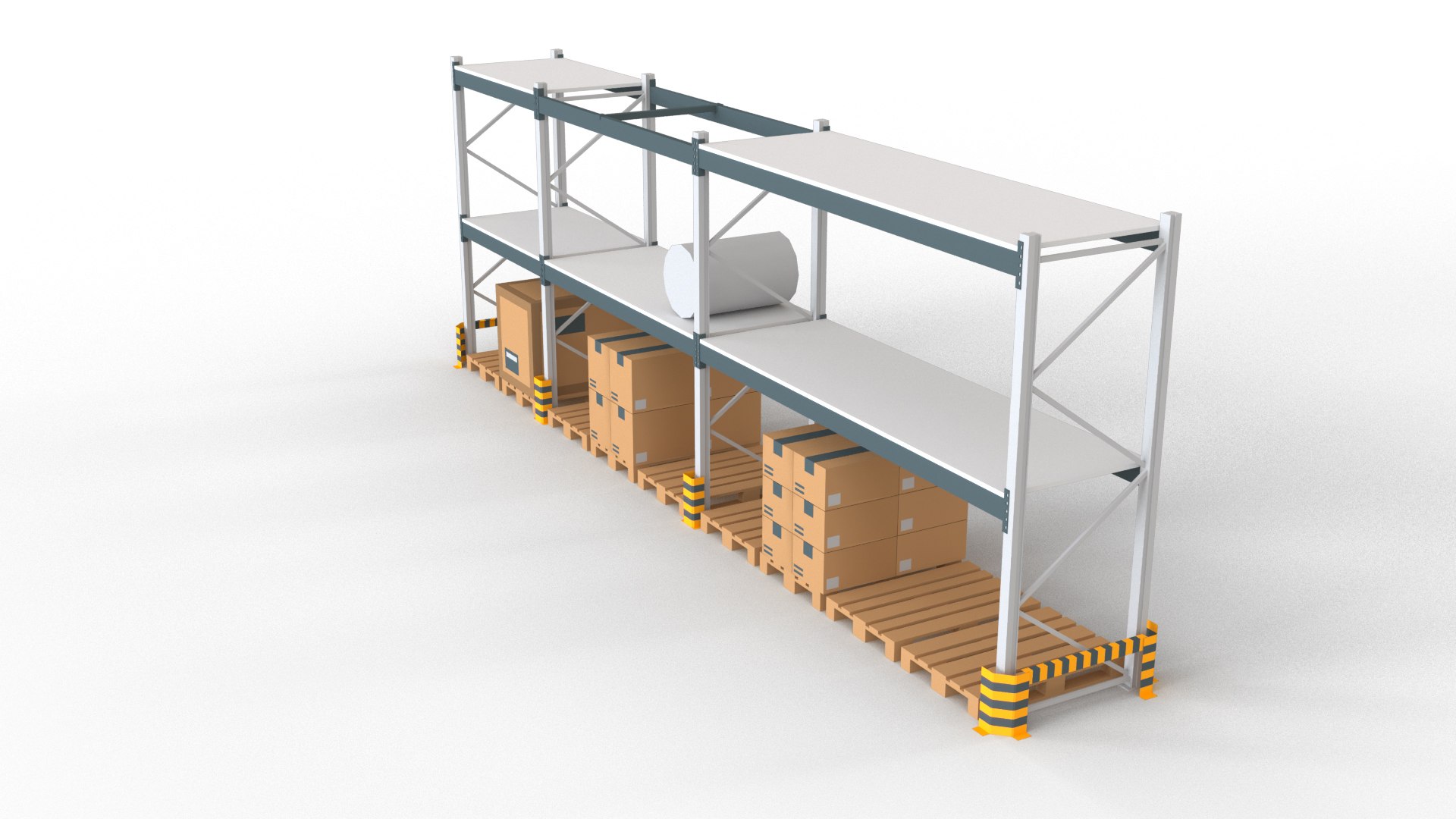 Storage Shelf Industry Low Poly Model - TurboSquid 1997817