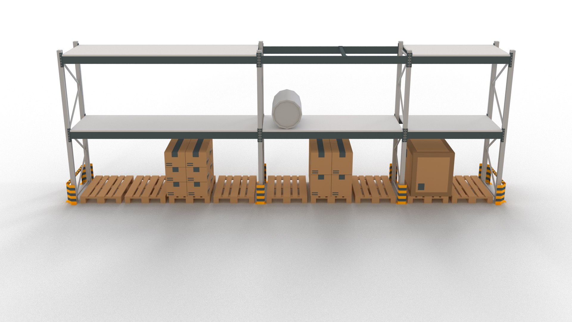 Storage Shelf Industry Low Poly Model - TurboSquid 1997817