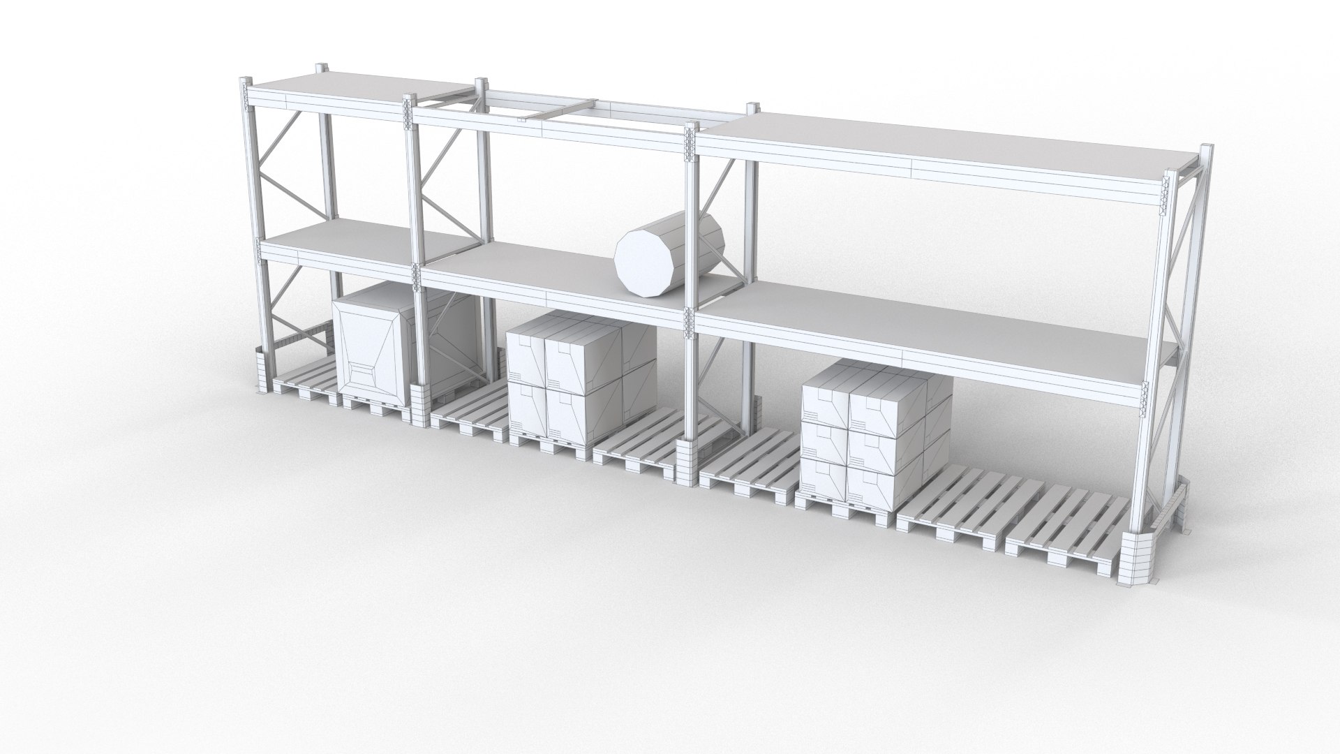 Storage Shelf Industry Low Poly Model - TurboSquid 1997817