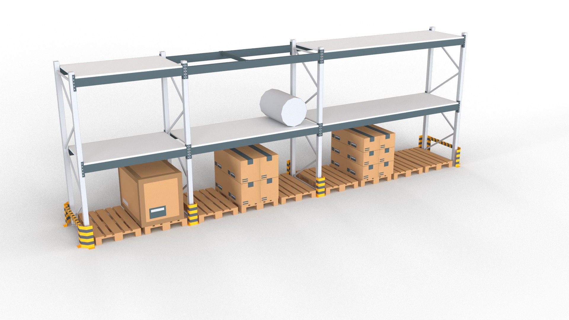 Storage Shelf Industry Low Poly Model - TurboSquid 1997817