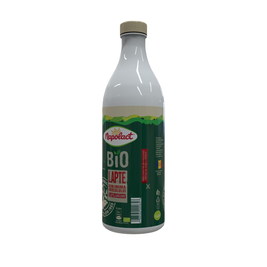 Napolact Bio Milk Bottle model - TurboSquid 2139337