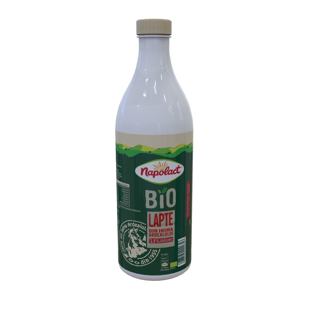 Napolact Bio Milk Bottle model - TurboSquid 2139337