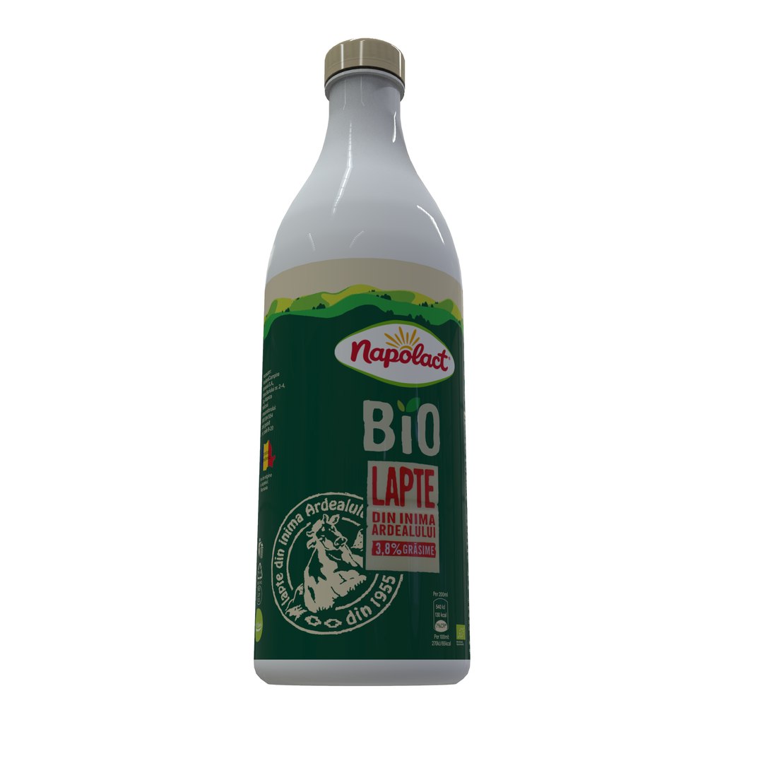 Napolact Bio Milk Bottle model - TurboSquid 2139337