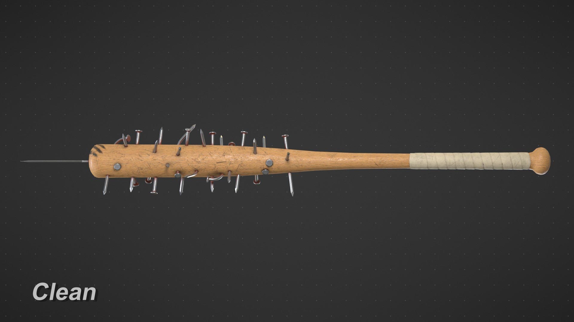 3D Nailed Baseball Bat - TurboSquid 2203627