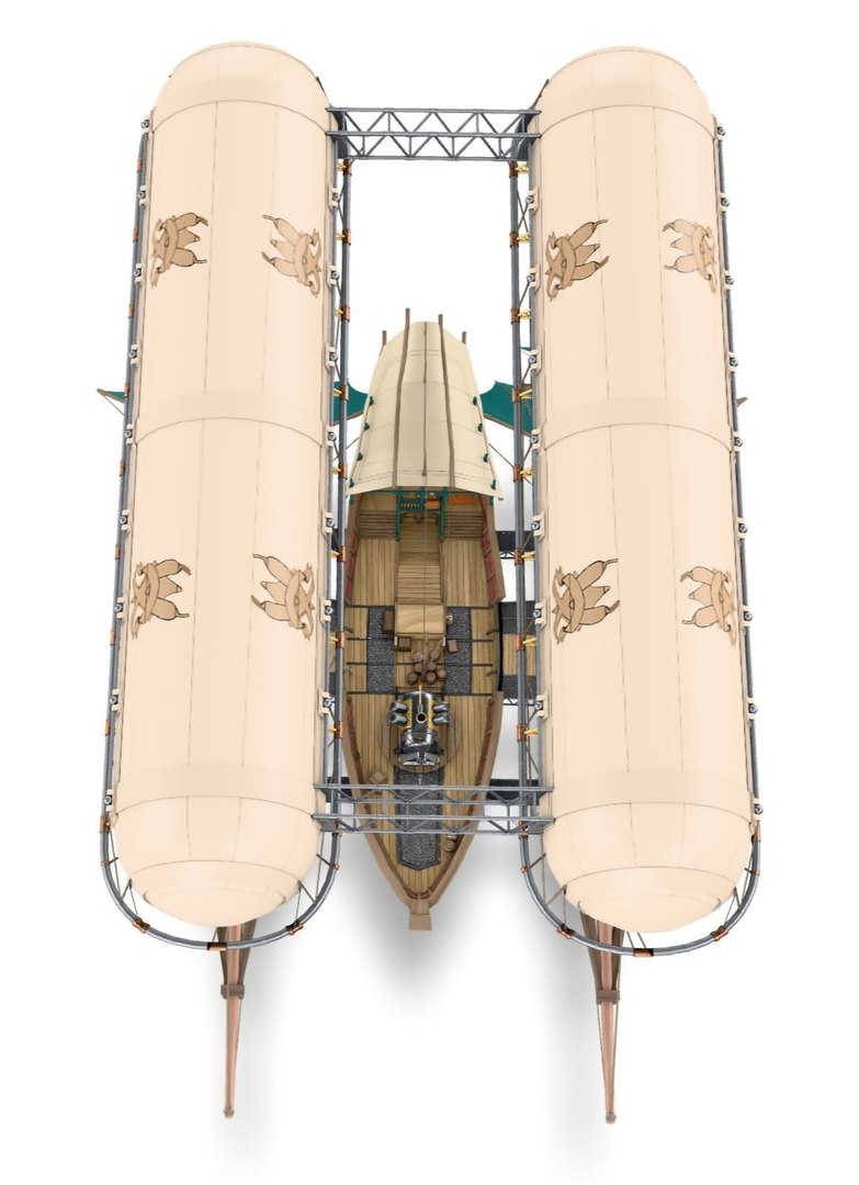 Steampunk Flyship 3D Model - TurboSquid 2336885